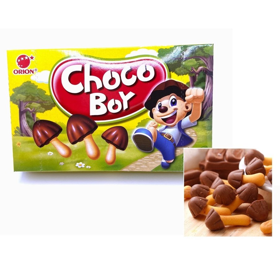 Orion Choco Boy Kinoko Mushroom Biscuits 50g | Shopee Philippines
