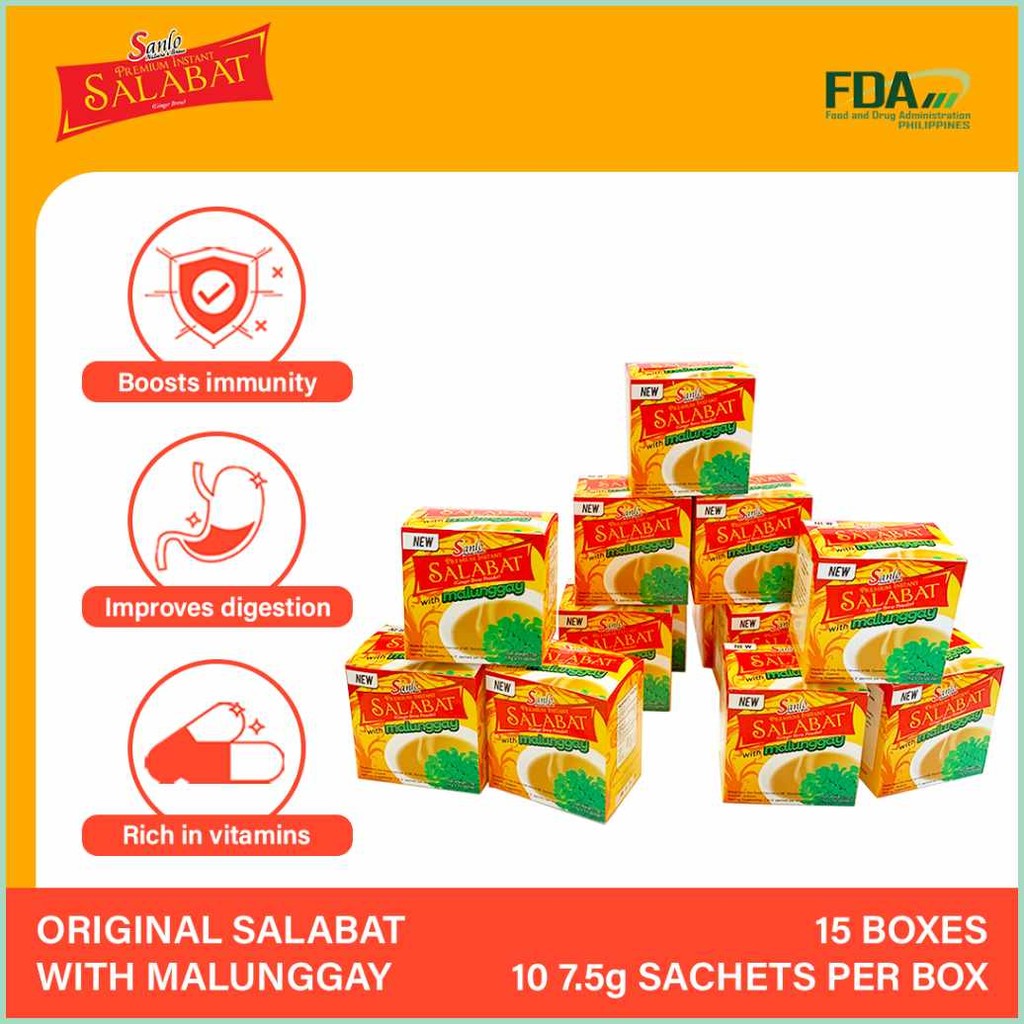 Sanlo Salabat Premium Instant Ginger Tea - MALUNGGAY (Bundle of 15 ...