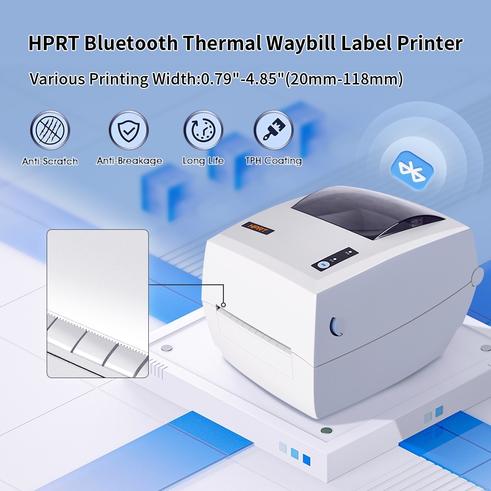 HPRT SL41 Thermal Waybill Printer A6, Shipping Label Printer Bluetooth ...