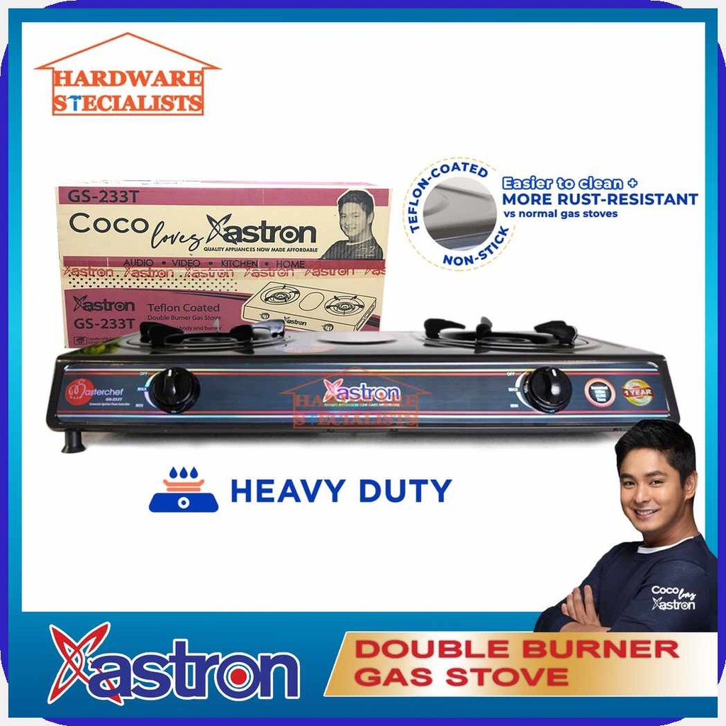 Astron/S/Double;U}Burner^w/Gas$l/Stove$H/Teflon-Coated$g/HEAVY$ld.DUTY ...