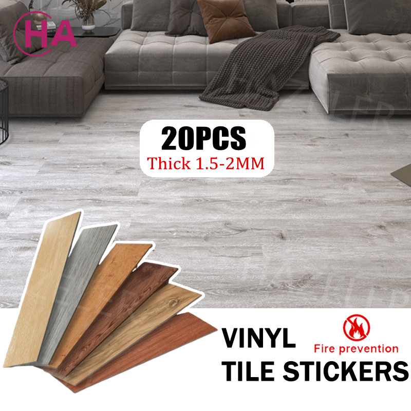 20PCS Vinyl Floor Sticker With Waterproof PVC and Self Adhesive 91x15CM ...
