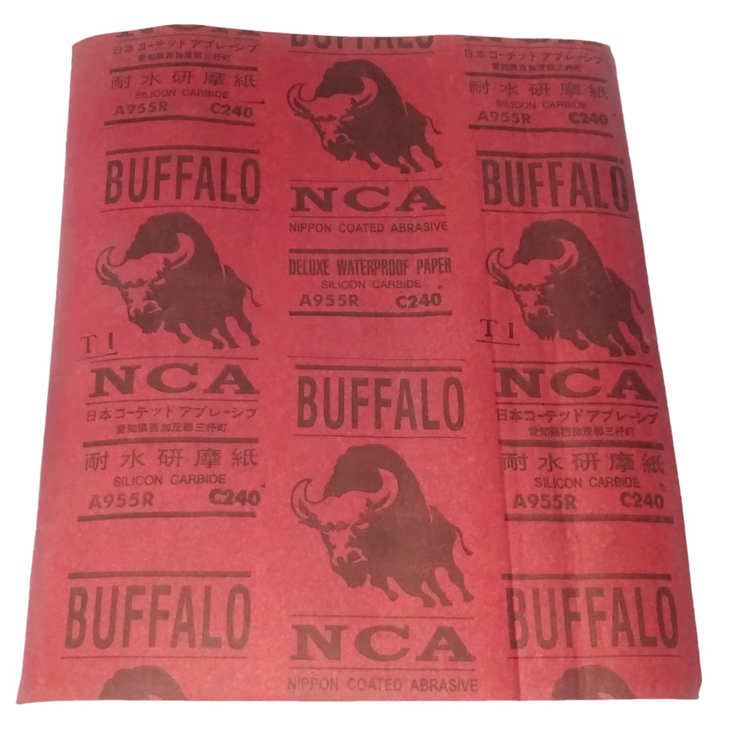 BUFFALO SAND PAPER ALL GRIT 100 TO 1200 ( TINGI 1 PIECE ) | Shopee ...