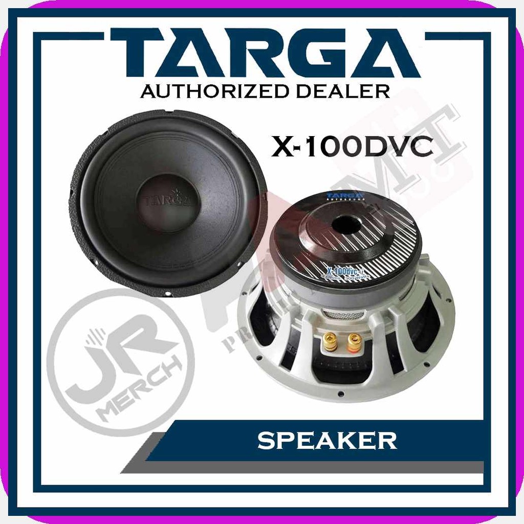 Targa/AD#(X-100DVC)=T+10:gk&300`Ti&watts`se&4/8`Wv&ohms`Mi&Dual`ZM ...