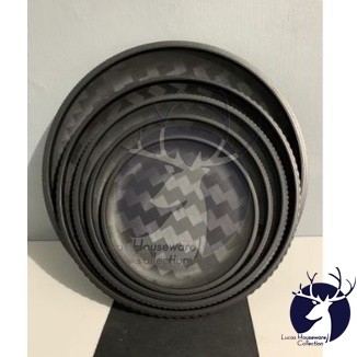 REUSABLE PLASTIC BILAO / ROUND FOOD TRAY FOOD STORAGE BLACK BILAO PARTY ...