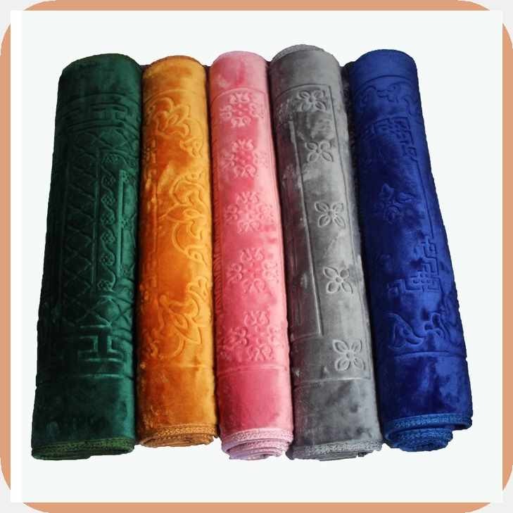 SAJADA MUSLIM PRAYER MAT JUMBO PLAIN SAJJADAH WORSHIP CARPET ANTI-SLIP ...