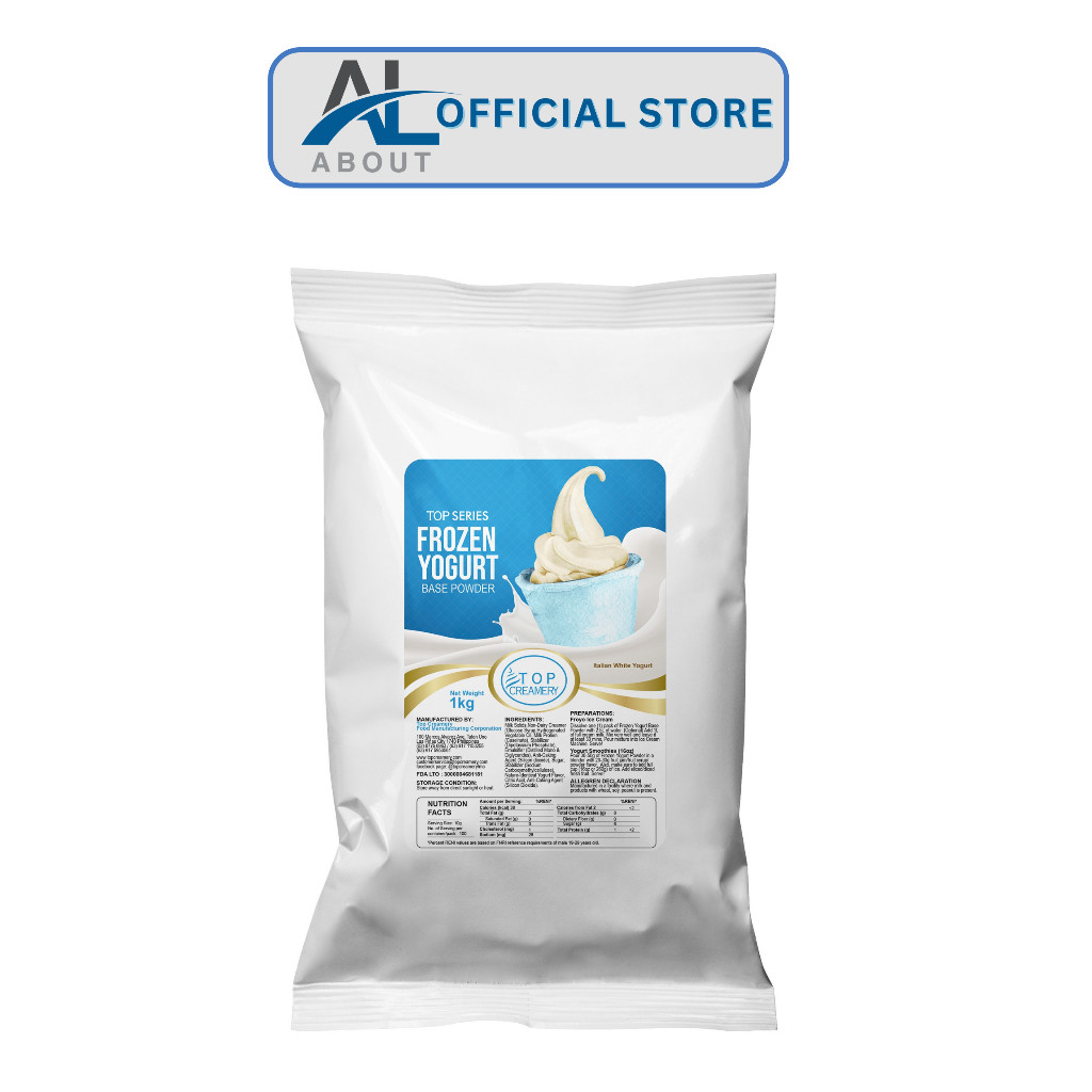 TOP Creamery Frozen Yogurt Base Powder 1kg | Shopee Philippines