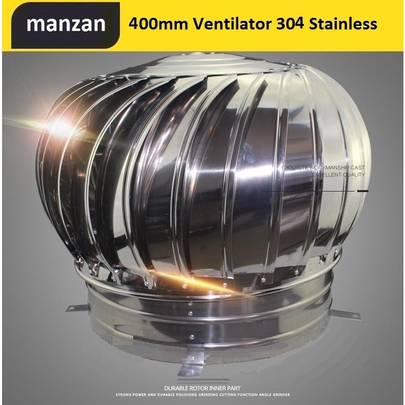 Manzan 400mm Ventilator Wind Exhaust Fan Whirl Wind for Residential and ...