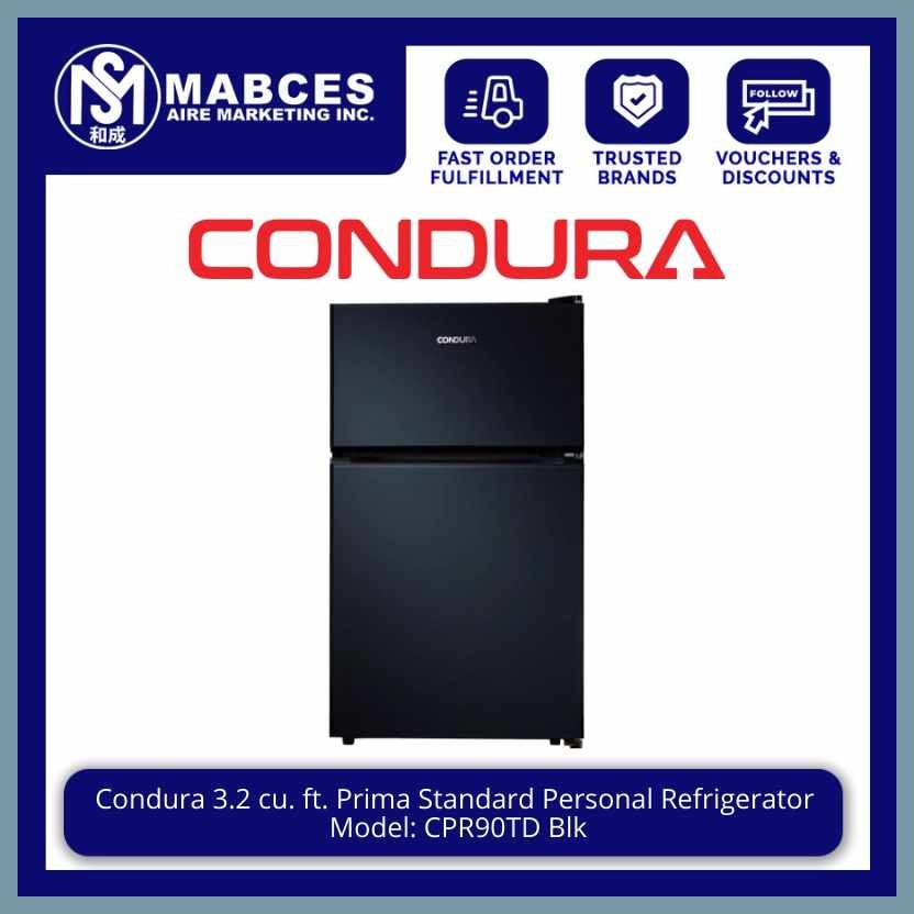 Condura 3.2 cu. ft. Prima Standard Personal Refrigerator CPR90TD Blk ...