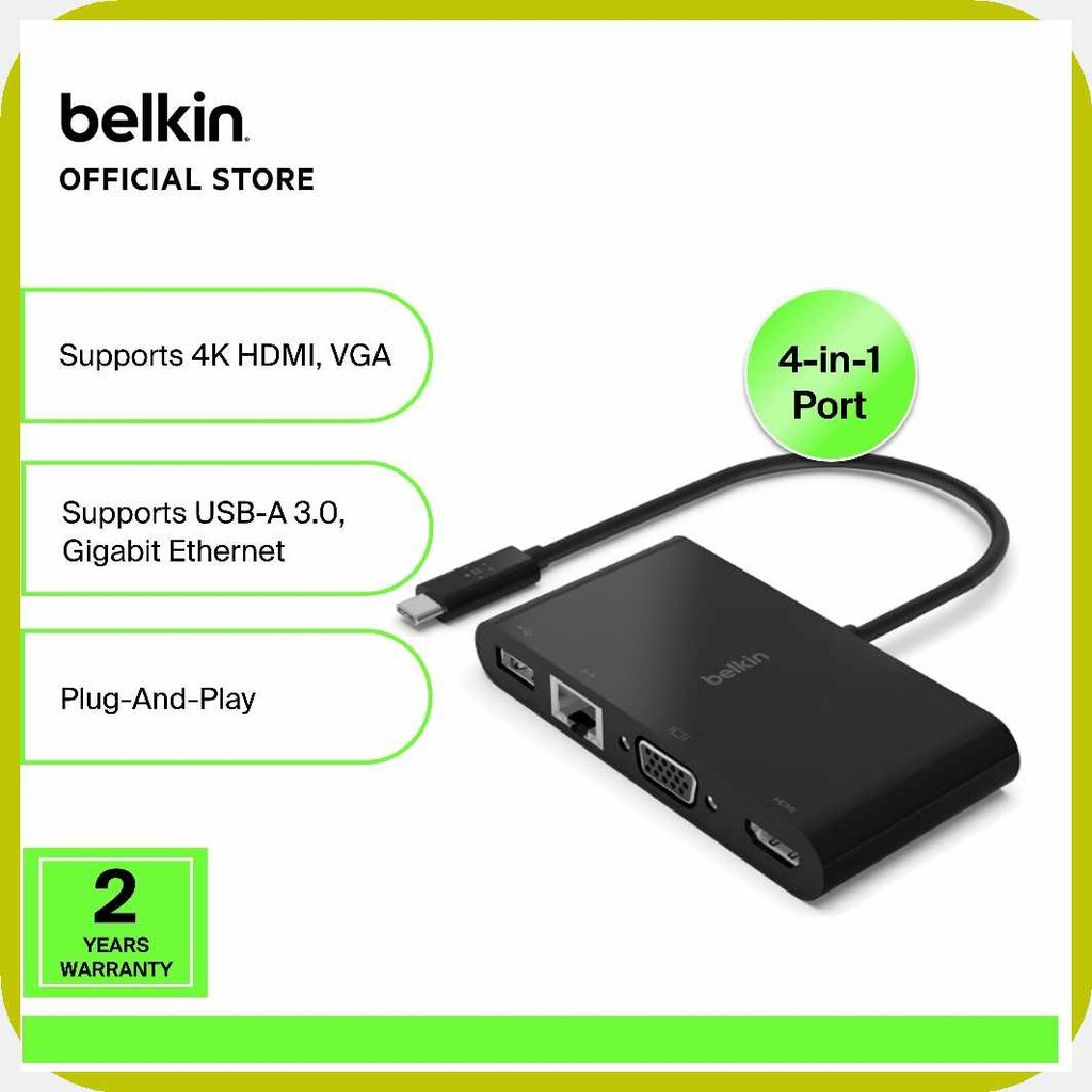 Belkin USB-C Multimedia Adapter | Shopee Philippines