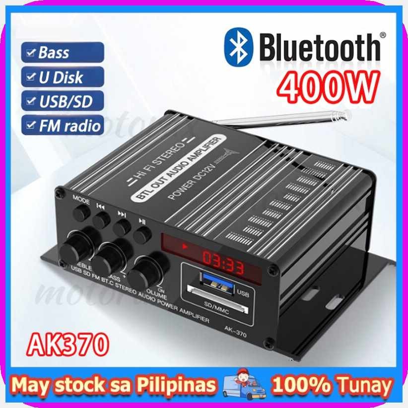 400w Mini Audio Amplifier AK370 Hifi Power Stereo Amplifier Bluetooth5 ...