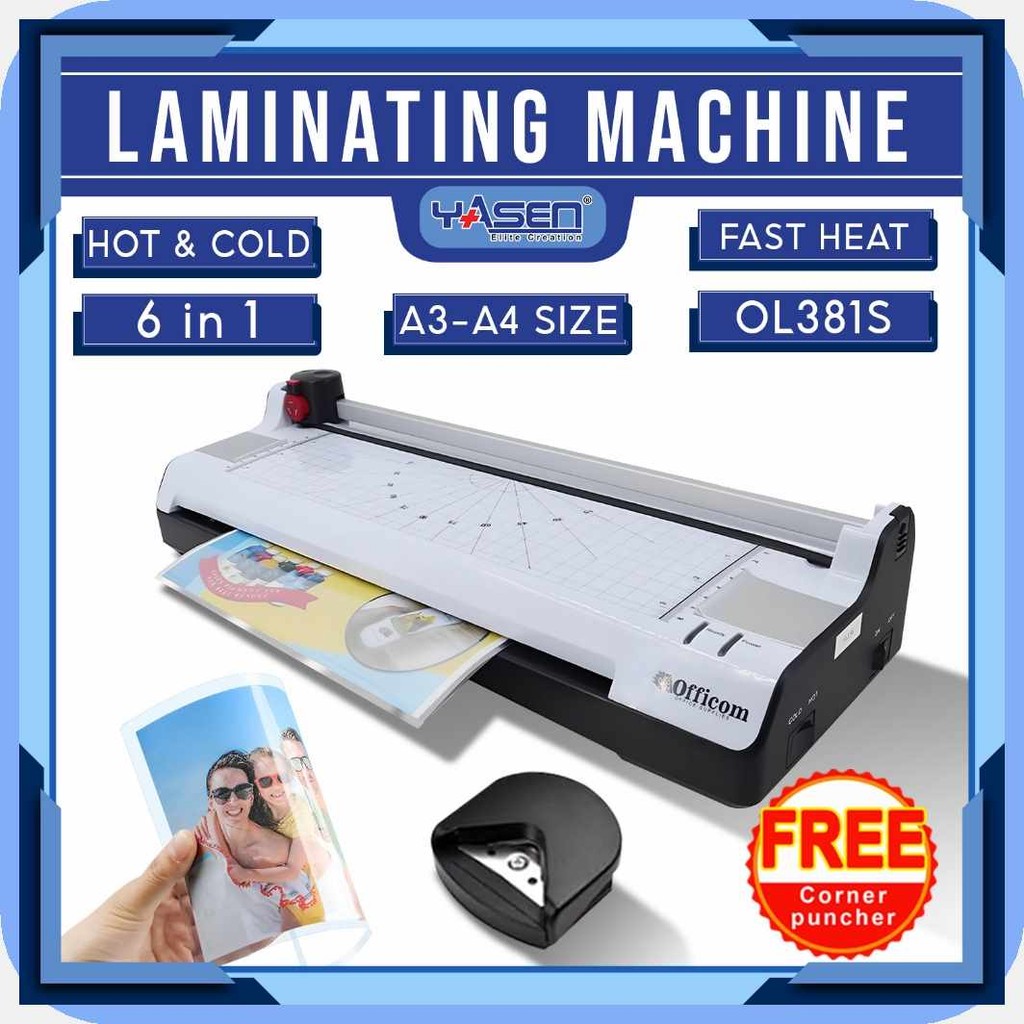 Officom>t.A3/A4*w$Laminator/eD^Hot/Tp^and/eF^Cold/wh^Laminating/wQ^Machine/yy^6 In 1 Multi ...