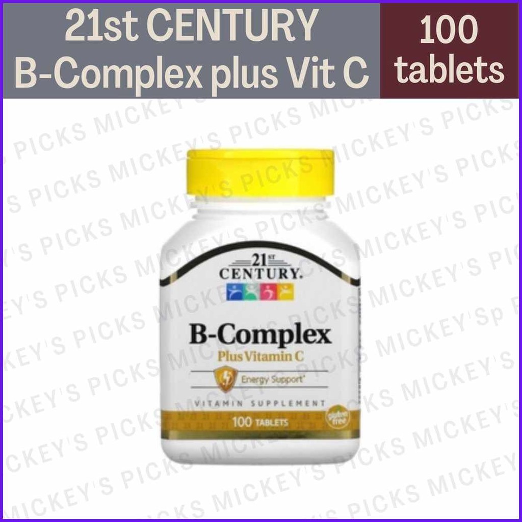 21st$jP-Century,}K!B-Complex`kB;Plus&Vitamin&C,&100&Tablets | Shopee ...