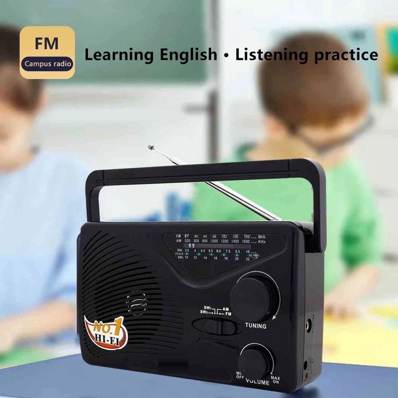 Portable Radio Speaker AM/FM/SW Radio 4 band Rechargeable Radio HI-FI ...