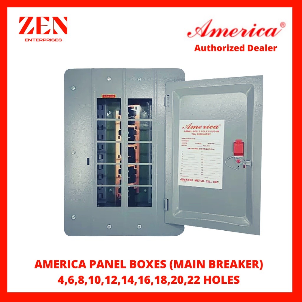 AMERICA Electrical Panel Board Plug In 4, 6, 8, 10, 12, 14, 16, 18, 20 ...