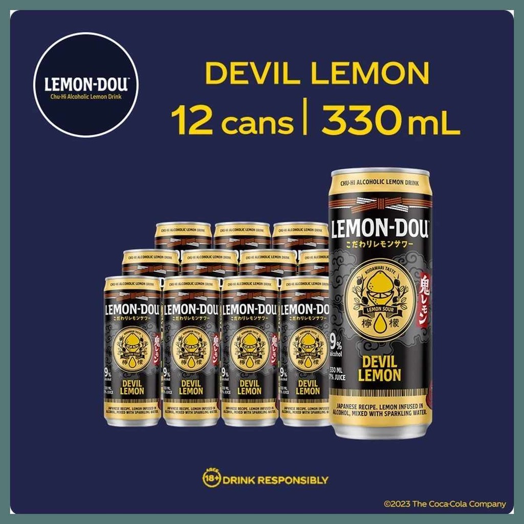 Lemon-Dou Devil Lemon 330ml 9% Alcohol Chu-hi - Pack of 12 | Shopee ...