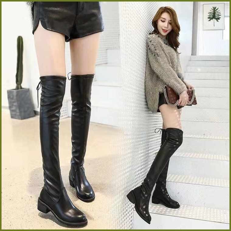Size`EV]35-42/u~Women's*zw?Fashion*an@Shoes+Ai@Knee+Au@Low+Se@Heel+rL ...