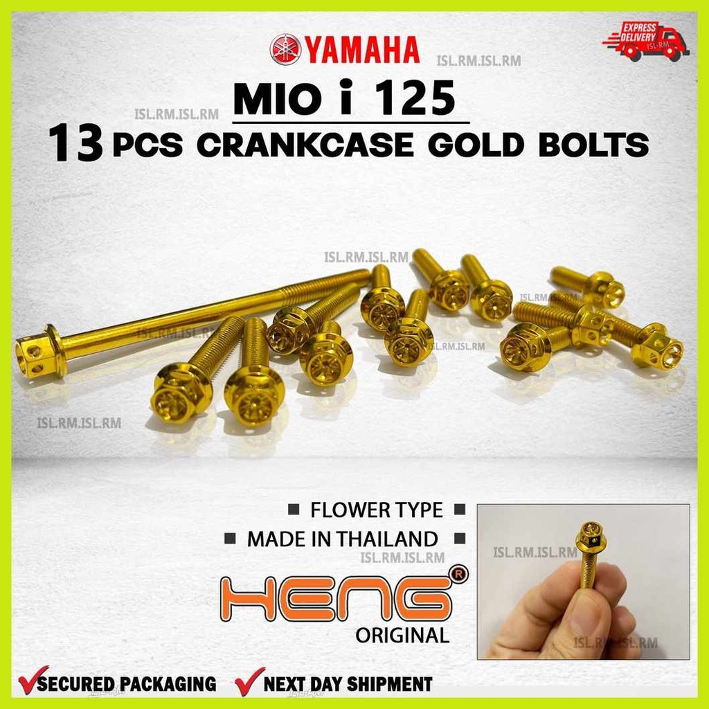 Yamaha^Wt_Mio%dd'i-qc125z/PM3Cloriginalhheng gold bolts for Crankcase ...