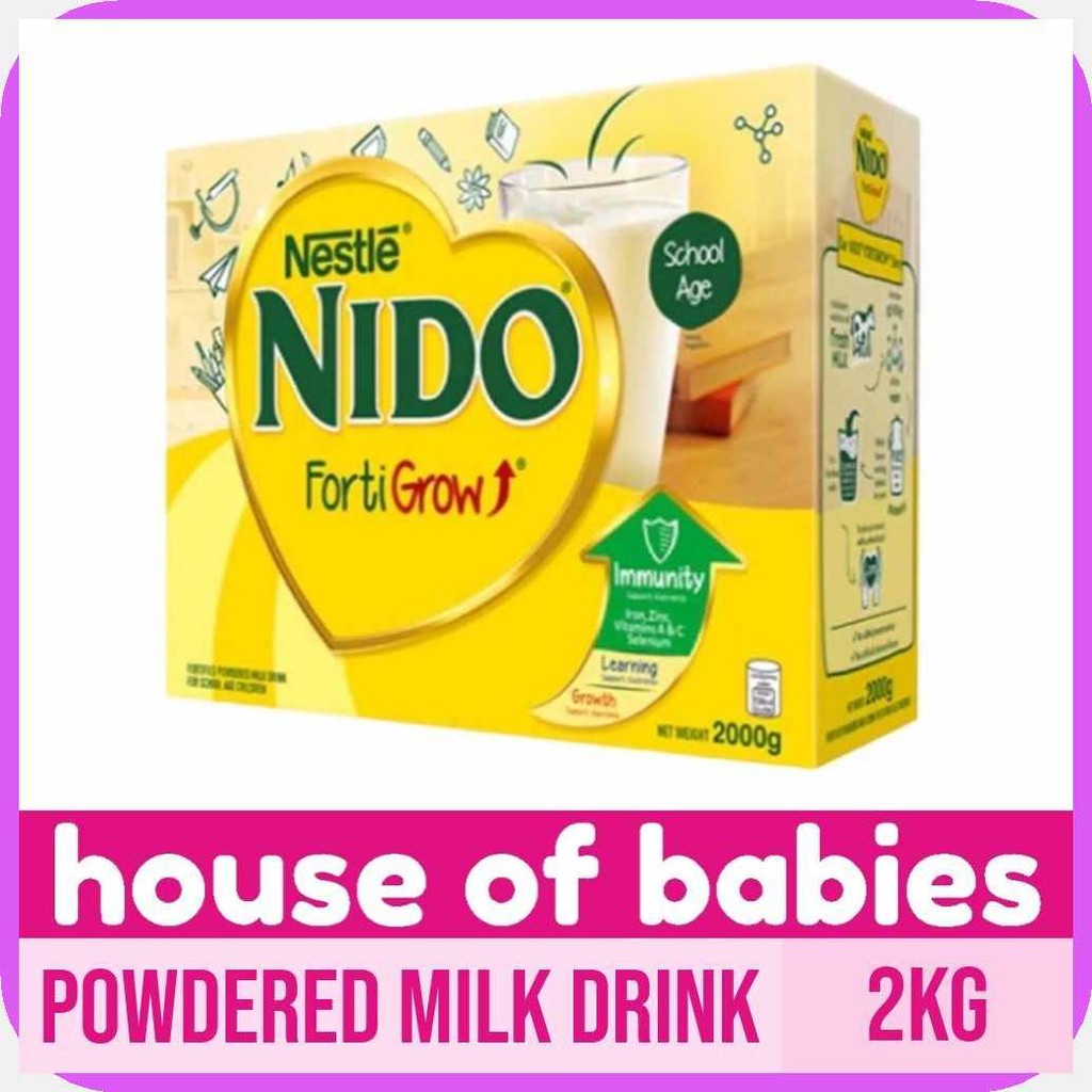 NIDO+du'FORTIGROW-i*2kg:j%Fortified_S%Powdered_m%Milk_W%Drink | Shopee ...