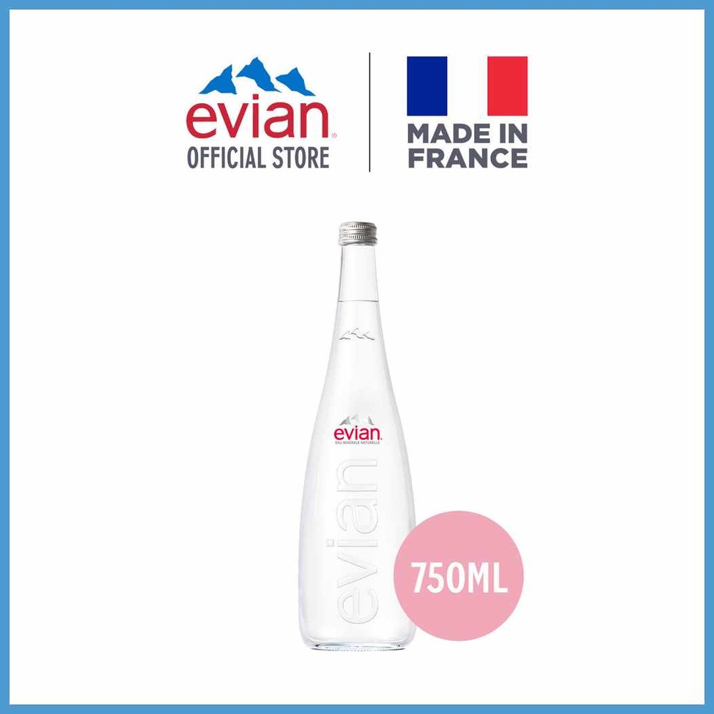EVIAN$Op(Mineral=Ue_Water+r@S@Glass+H@Bottle+rU@750ml | Shopee Philippines