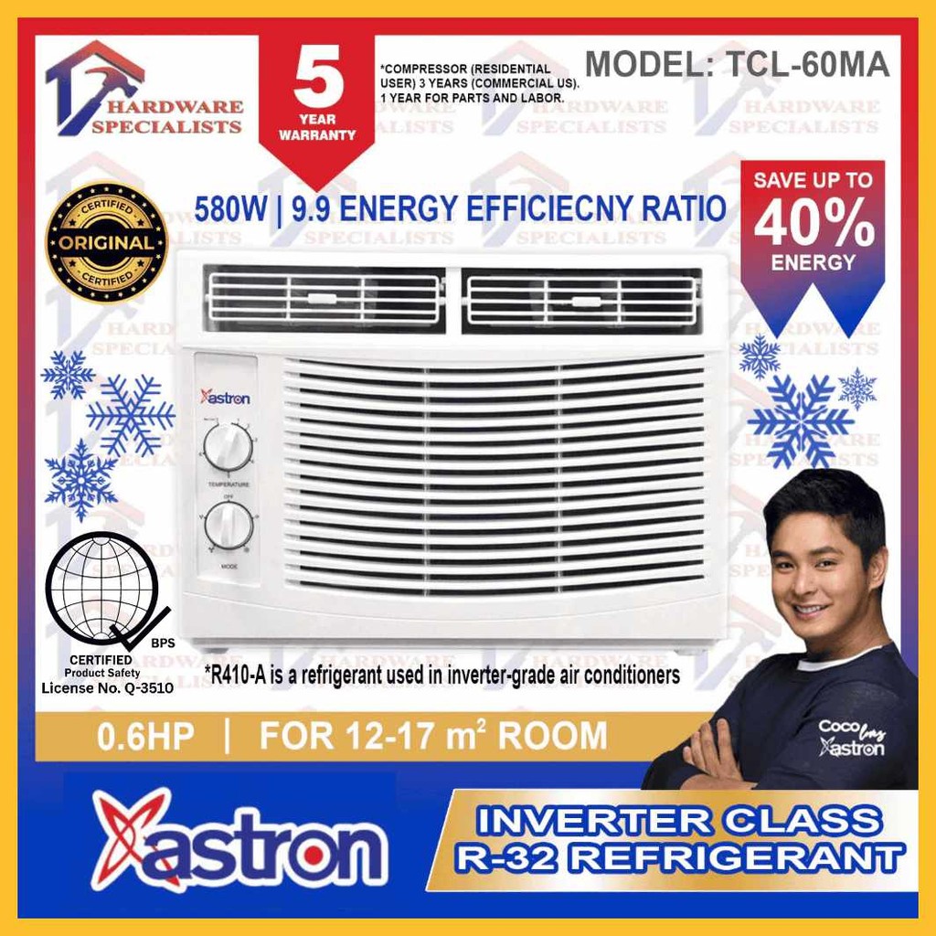 Astron,fR`Inverter=n`h;Class&0.6&HP&PT:Aircon%dH:TCL-60MA | Shopee ...