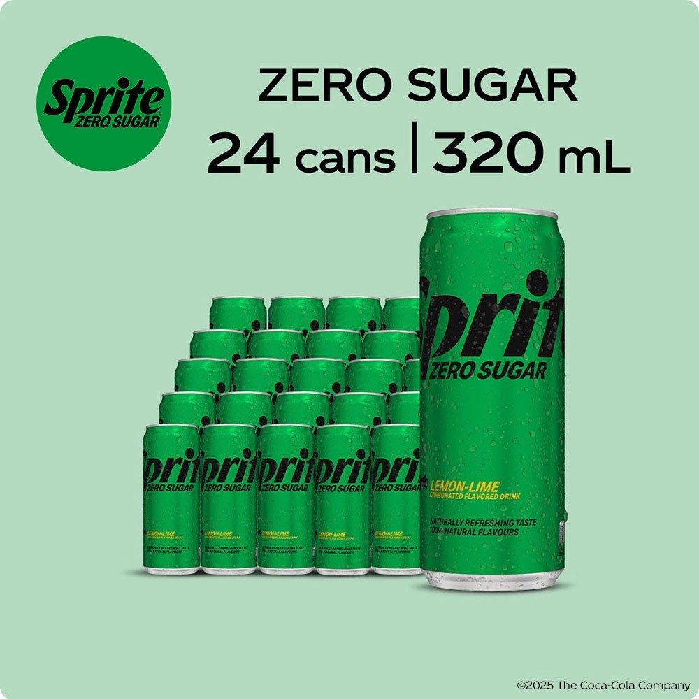 Sprite Soda Zero Sugar 320ml - Pack of 24 Cans | Shopee Philippines