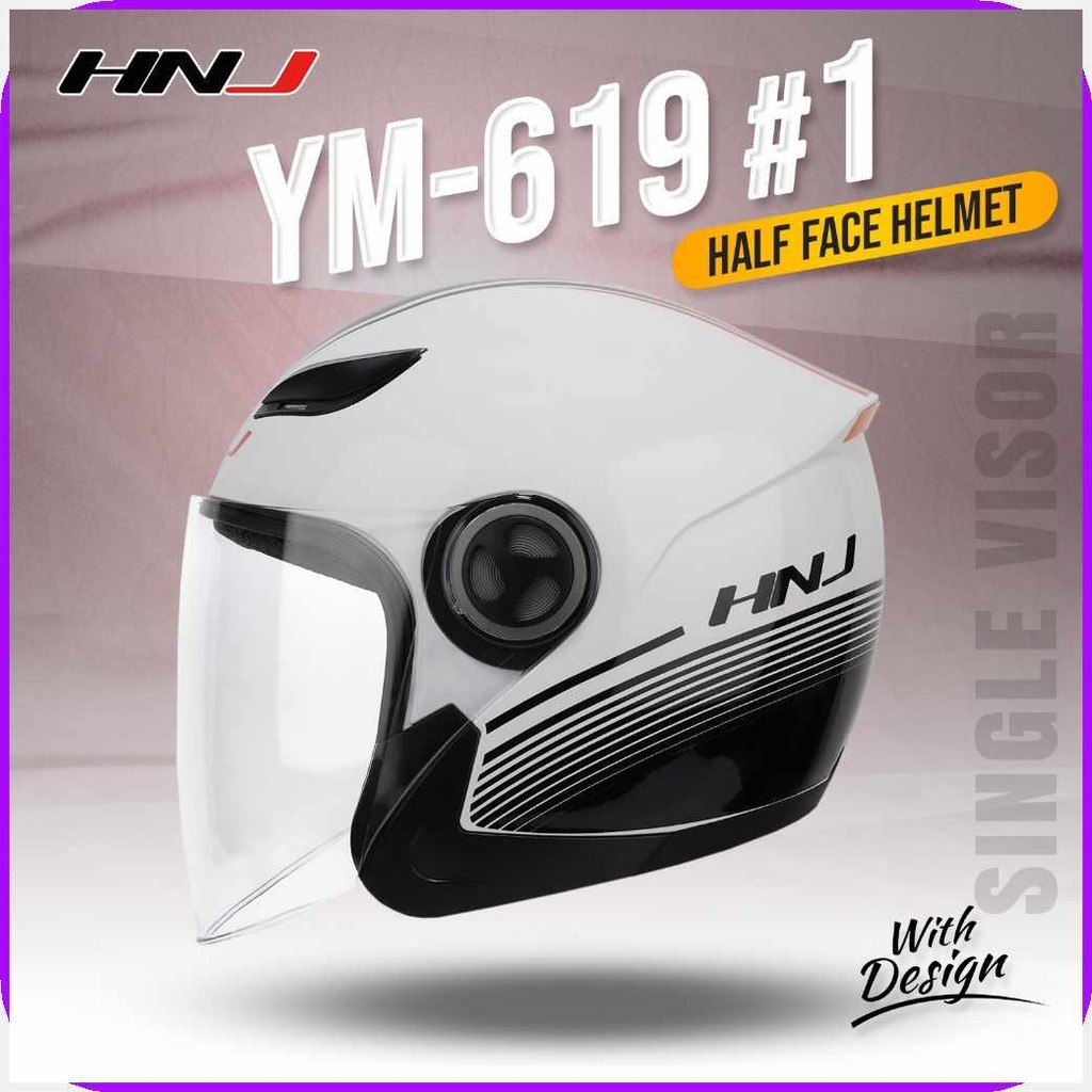 HNJ)y#YM-619]Fk#Half]ki#Face]mF#Helmets]rY#for]Jk#Motorcycle]Ys#(Single ...