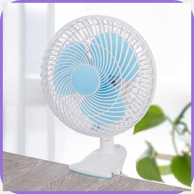 Three-blade spiral electric fan, two-speed wind desk fan, clip fan ...