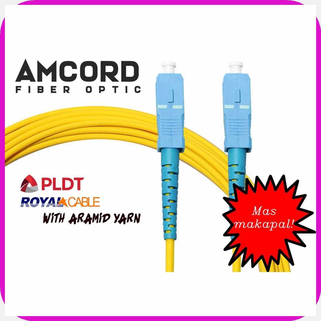 Fiber Optic Patch Cord/Cable PLDT Compatible SC-UPC to UPC Blue ...