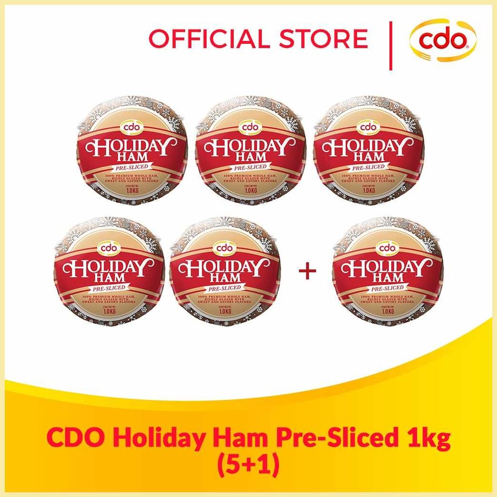 BUY 5 TAKE 1 CDO HOLIDAY Ham (PRE-SLICED) 1kg | Shopee Philippines