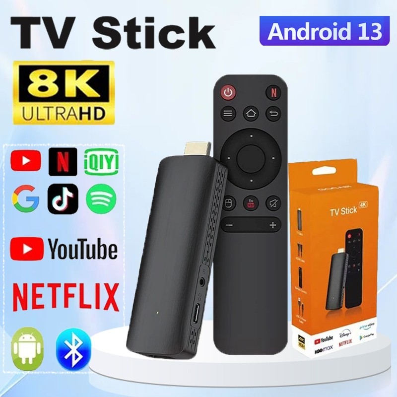 8K TV Stick Android 13.0 Mini Smart TV Box 5G WIFI Bluetooth For Google ...