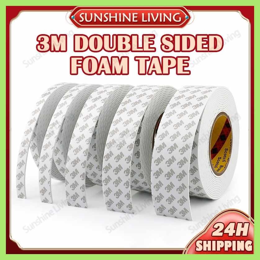 3M{k!Foam?Xi|Double-fsSidedPvTapewc5yeMeterwPLengthobHeavy Duty White ...