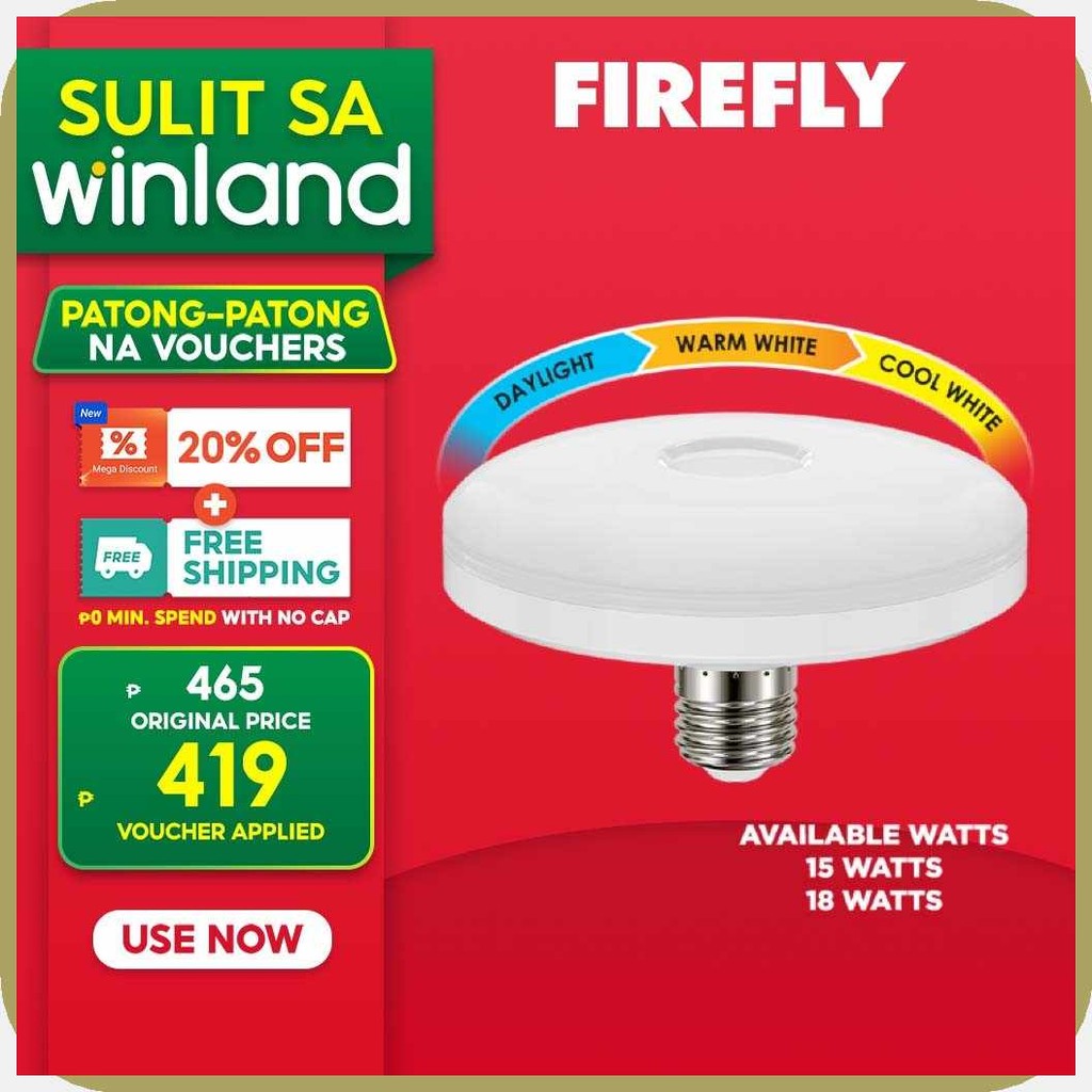 Firefly*S)by(M;Winland+D@L@3-Colors+P@UFO+T@LED+u@Bulb+m@Light ...
