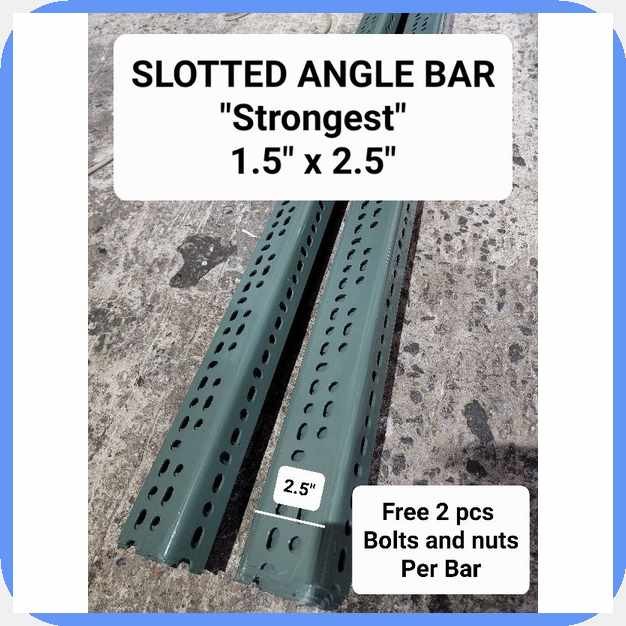 Slotted Angle Bar 1.5 x 2.5 6ft to 8ft | Shopee Philippines
