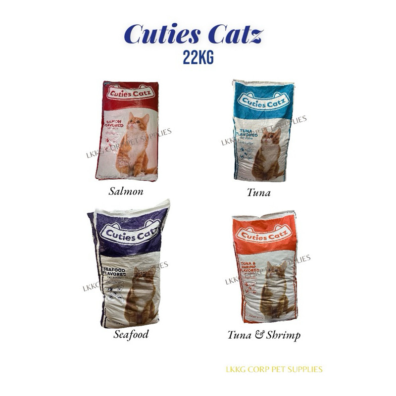 Cuties Catz 22kg by sack original packaging cat food (SALMON NOW ...