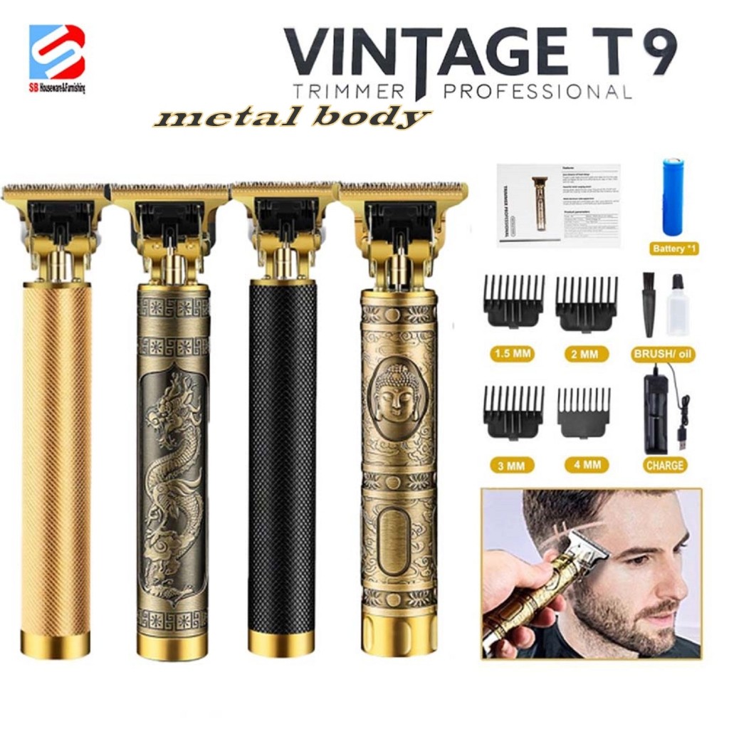 Metal Body Professional Hair Clippers Haircut Rechargeable Razor ...