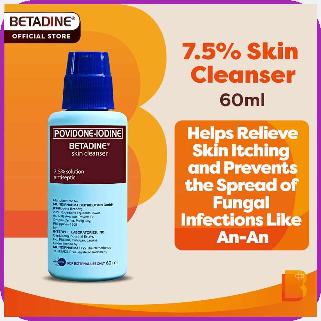 BETADINE Skin Cleanser 60mL (Povidone-iodine) | Shopee Philippines
