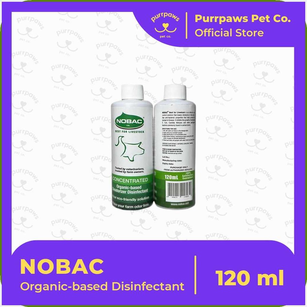 NOBAC Organic-Based Deodorizer and Disinfectant (120 ml) | Shopee ...