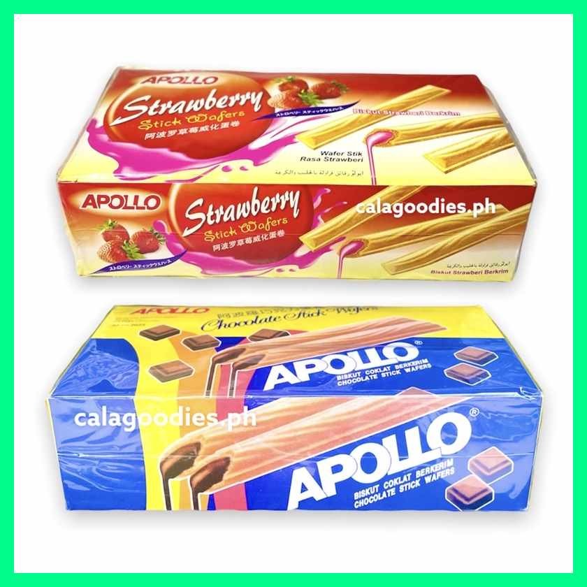 Apollo Wafer Sticks (Chocolate/Strawberry) | Shopee Philippines