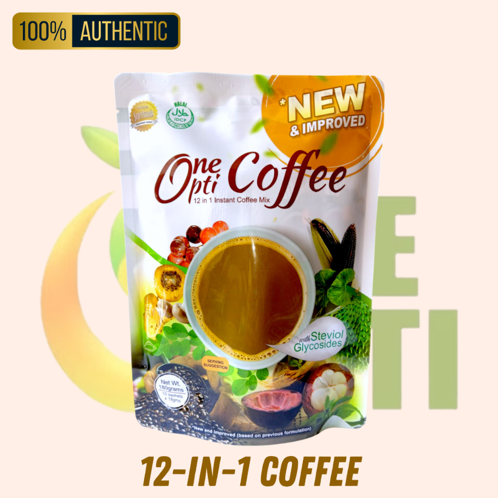 ONE OPTI COFFEE 12 in 1 Coffee mix with Steviol Glycosides | Shopee ...