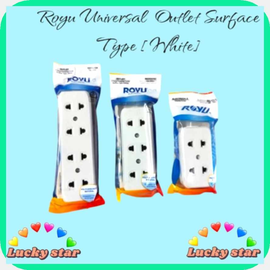 ROYU Surface Type Extension Convenience Outlet 2 3 4 Gang Plug Socket ...
