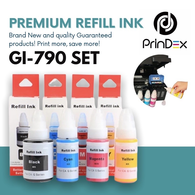 Ink Set of Four! GI790 GI-790 GI890 GI-890 790 refill ink for prixma ...