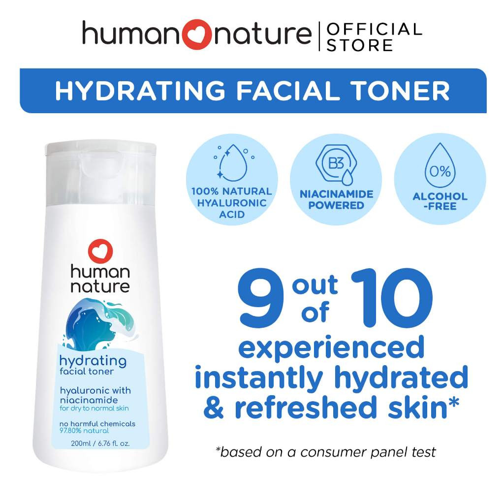 Human Nature Hydrating Facial Toner (No Harmful Chemicals) | Shopee ...