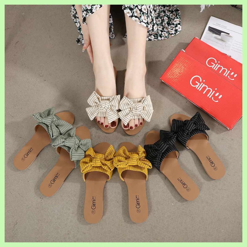 [JOAN]'O)NEWKS*korean^e/fashion$Ul/flat$Gk/bowknot$Ex/gimi$ho/sandals ...