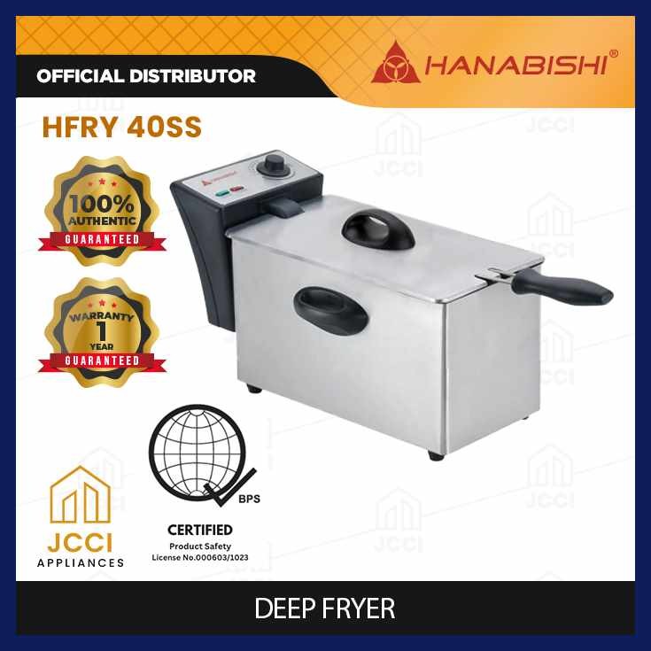 Hanabishi%I*HFRY40SS|T%Deep@RY+Fryer~V*s+Rz+-Stainless~g*Steel | Shopee ...