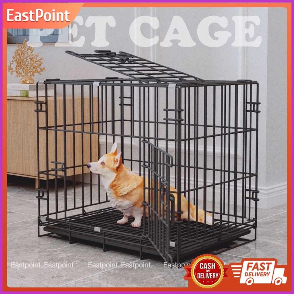 Foldable Pet Cages Dog Cat Cages Poop Tray for Dog Cat Rabbit stock COD ...