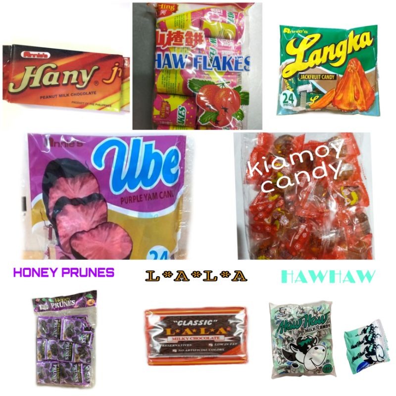 bubble gum judge choco nut ube langka kiamoy candy peanut bar haw ...