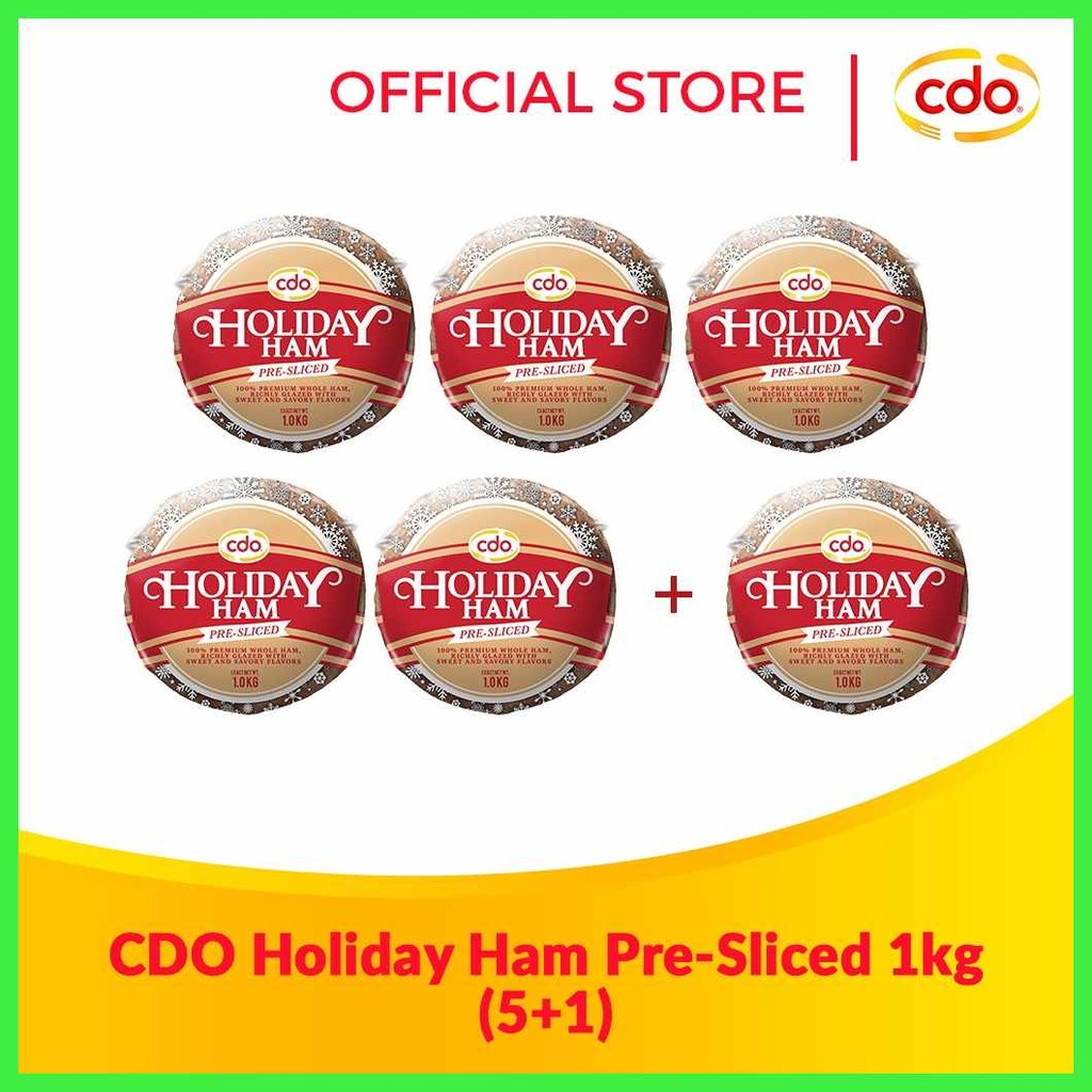 BUY 5 TAKE 1 CDO HOLIDAY Ham (PRE-SLICED) 1kg | Shopee Philippines
