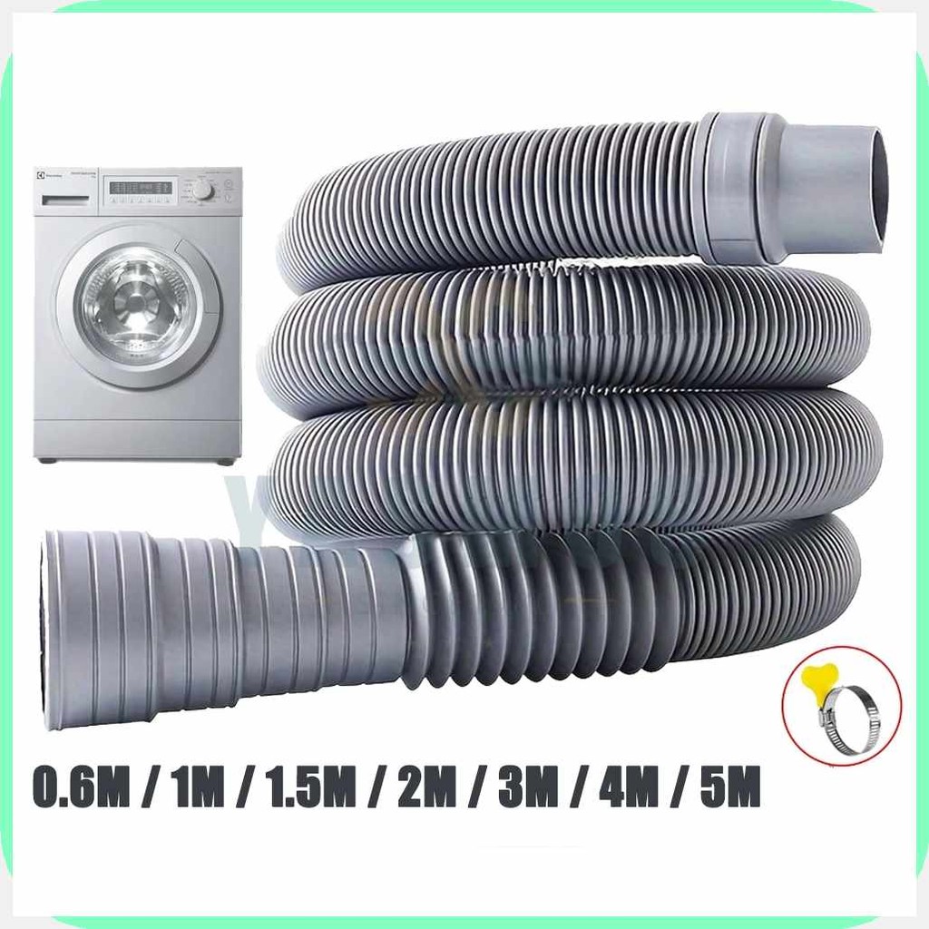 Universal Washing Machine Hose with Clamp Stretchable Washing Machine ...