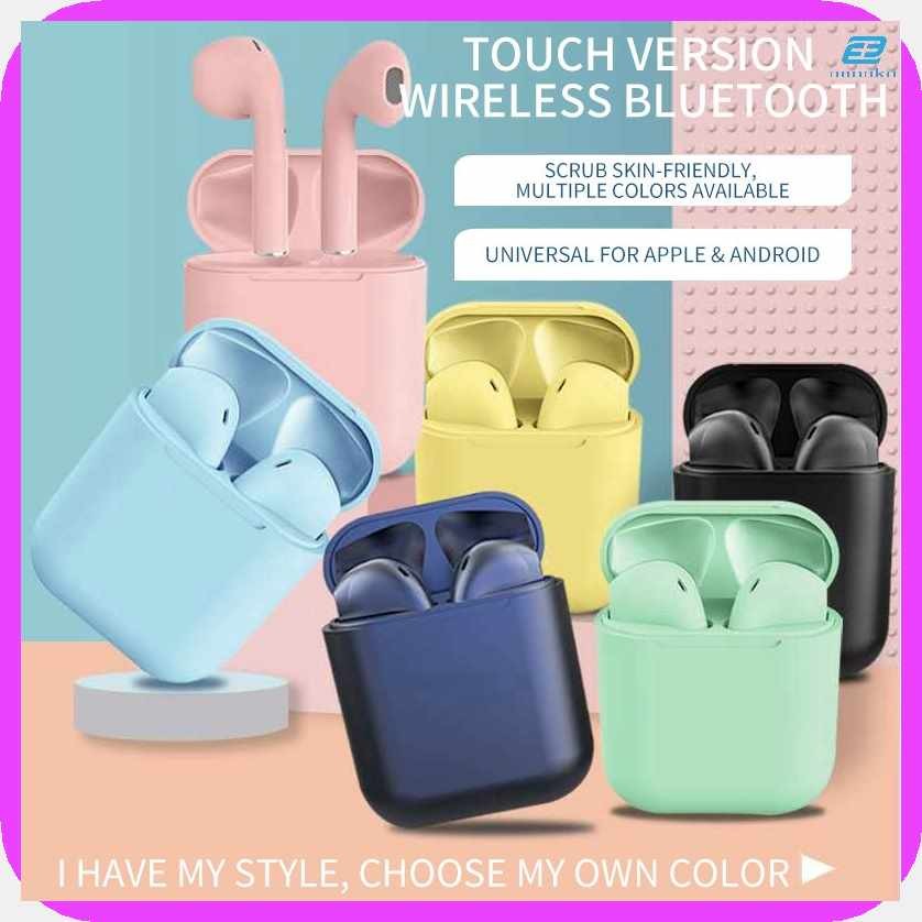 i12 TWS Bluetooth Headset Inpods 12 Wireless Touch Control Stereo ...