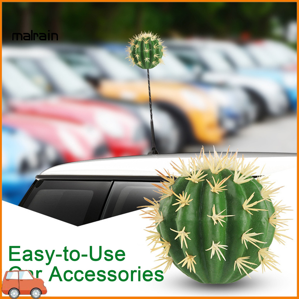 MAL- Cactus Shape Foam Ball Car Antenna Topper Water-Resistant Easy to ...